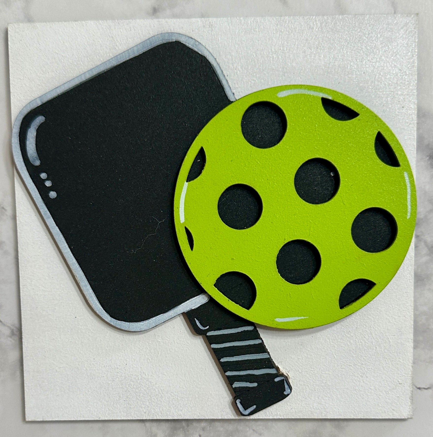 Tile - Pickleball paddle and ball – Detroit Dingo Design