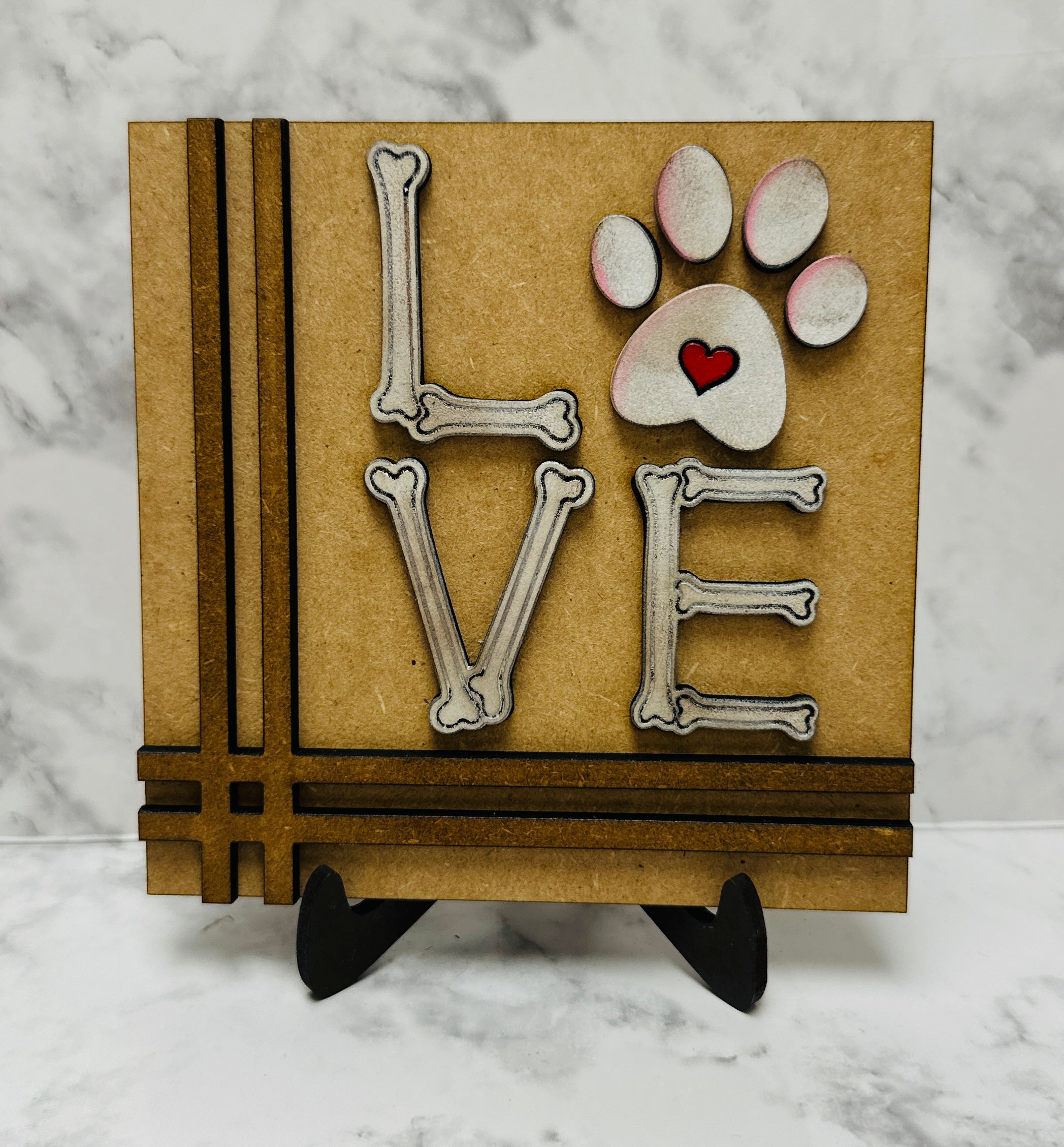 Tile - Love paw – Detroit Dingo Design