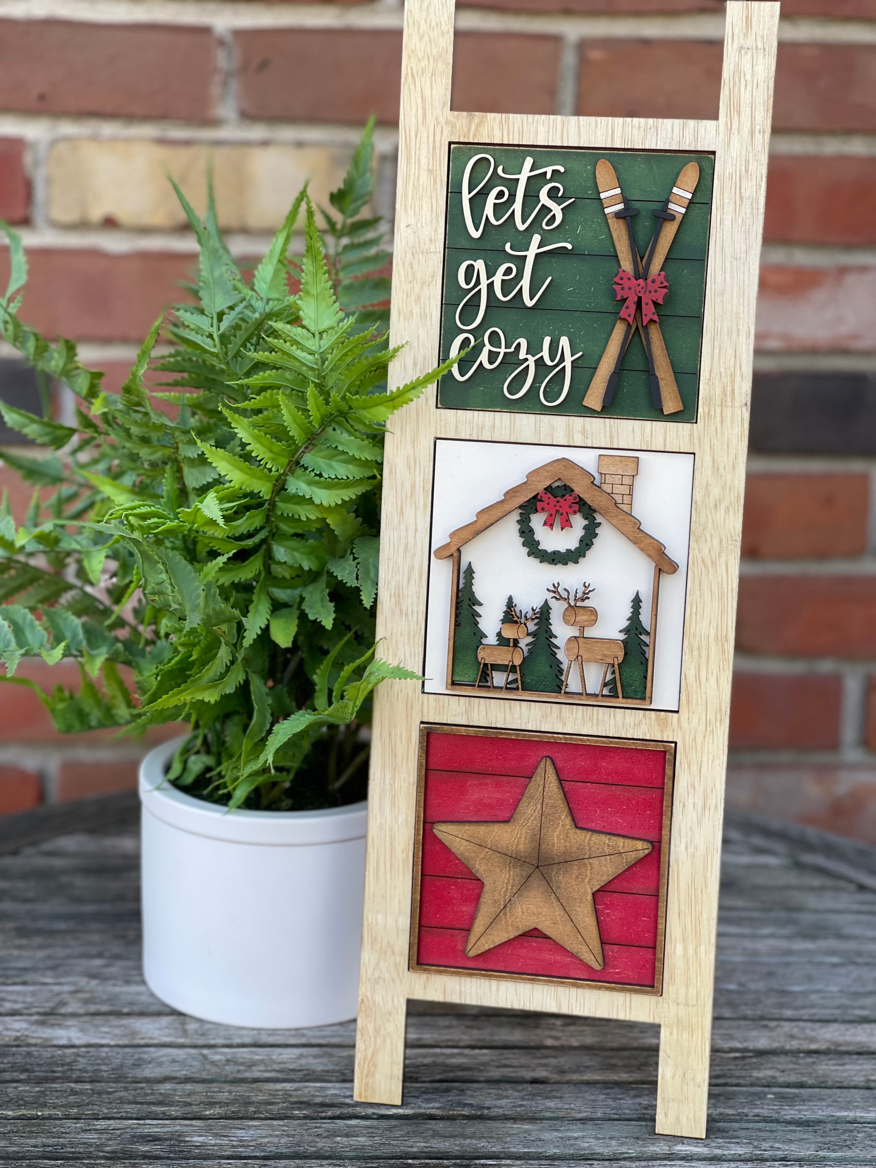INSERT Lets Get Cozy, Reindeer House, OR Star – Detroit Dingo Design